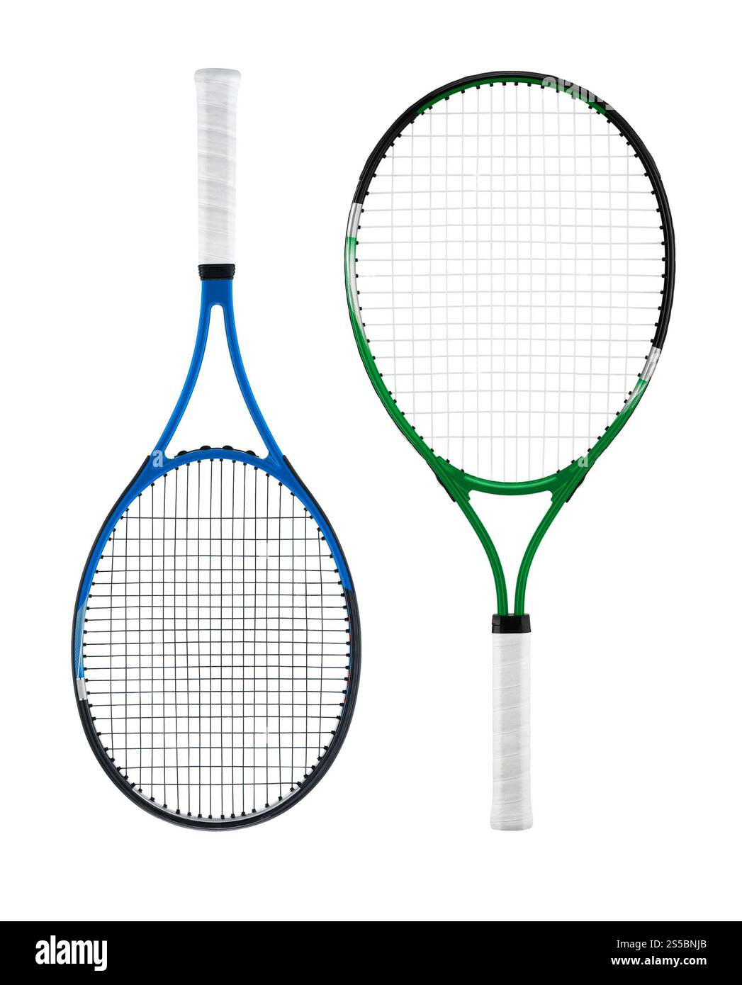 Tennis racket, isolated on white background. Tennis rackets Stock Photo ...