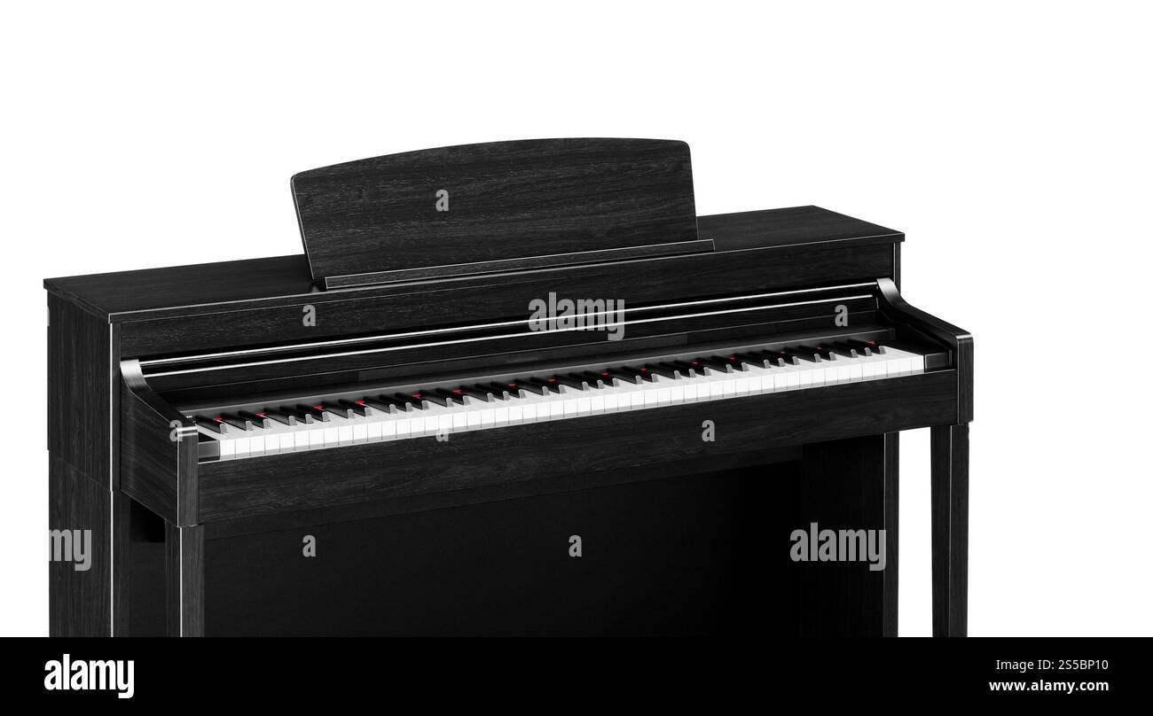 Real black grand piano isolated on white. Real black grand piano Stock ...