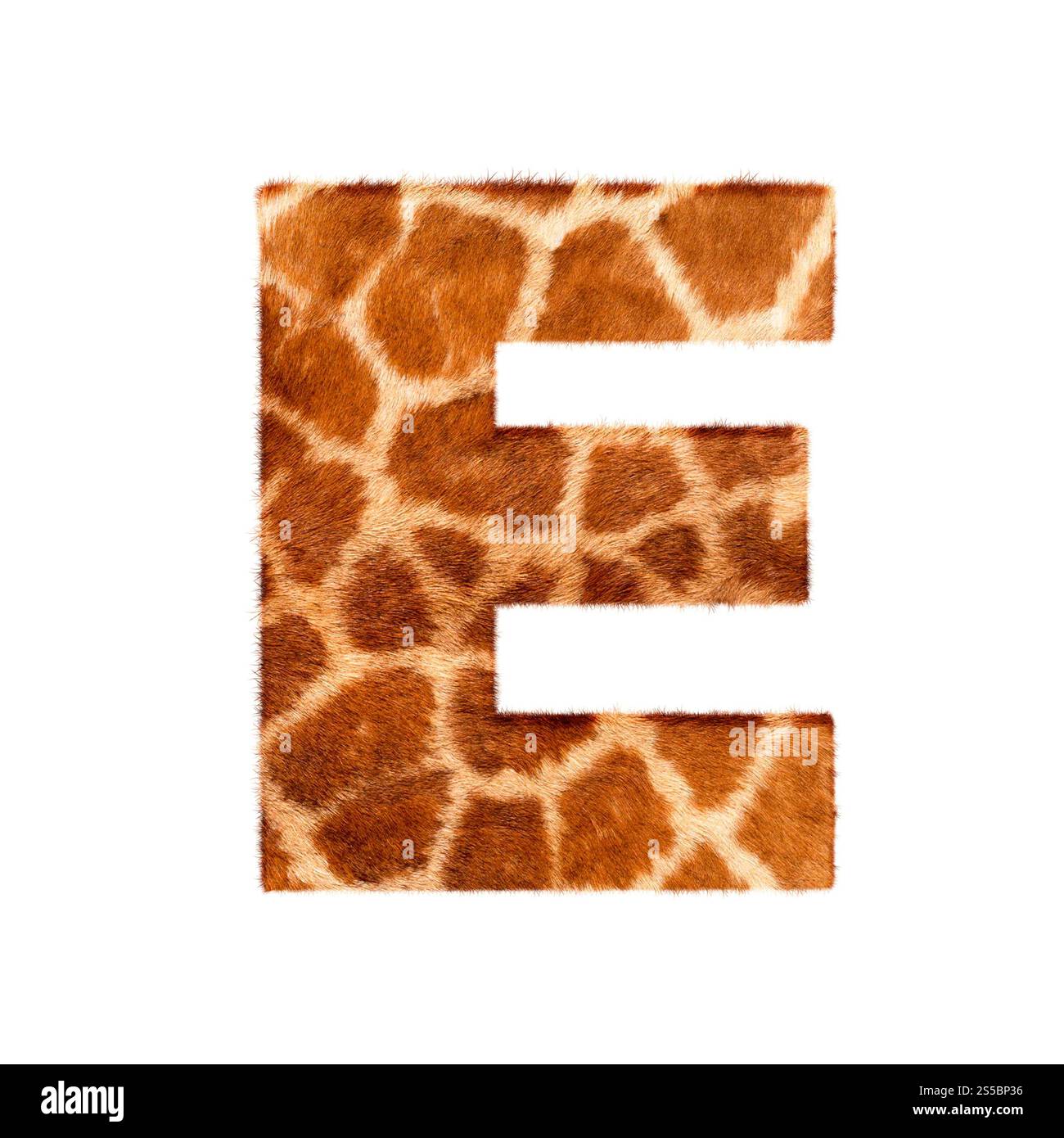 Letter from giraffe style fur alphabet. Isolated on white background ...