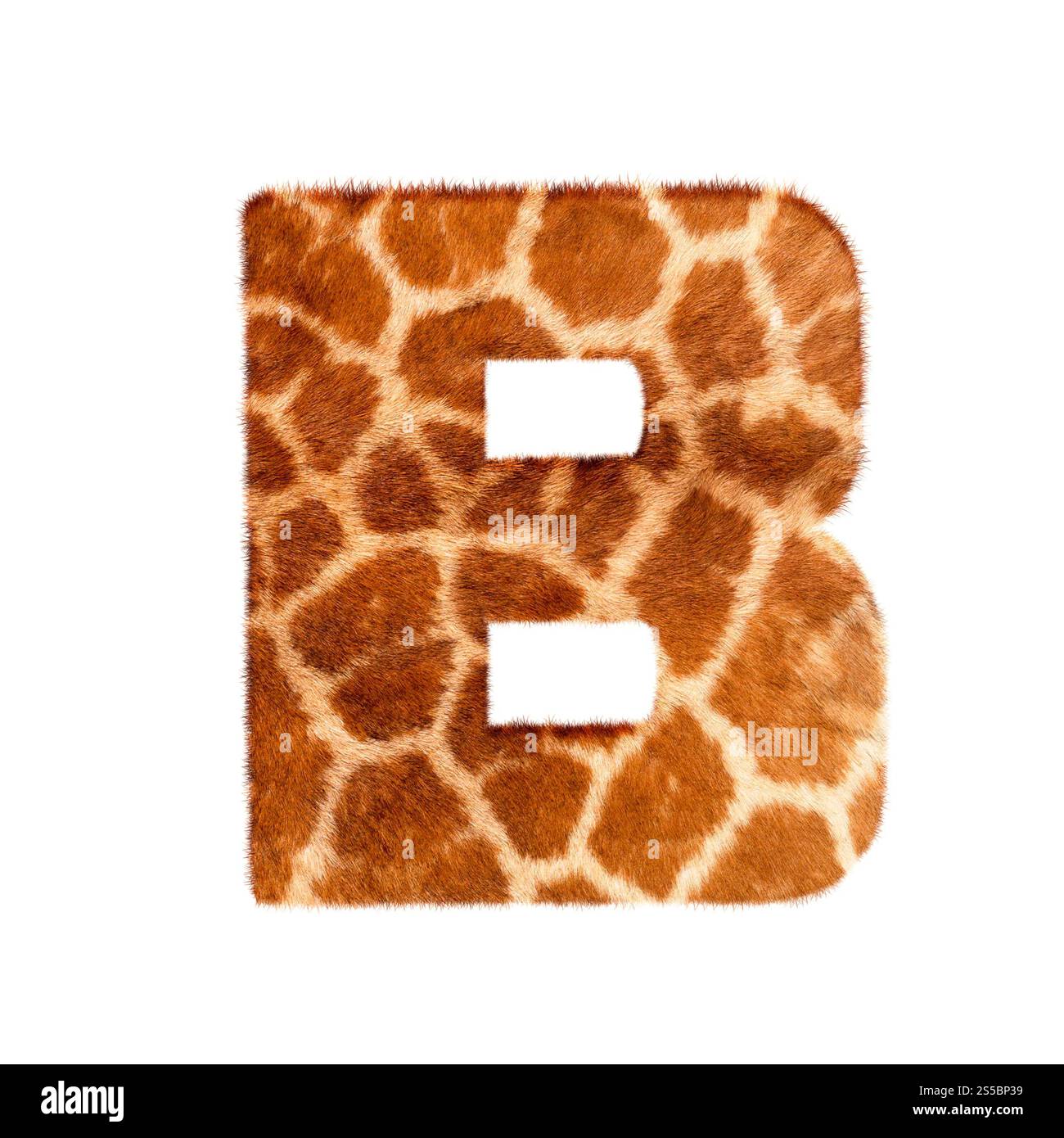 Letter from giraffe style fur alphabet. Isolated on white background ...