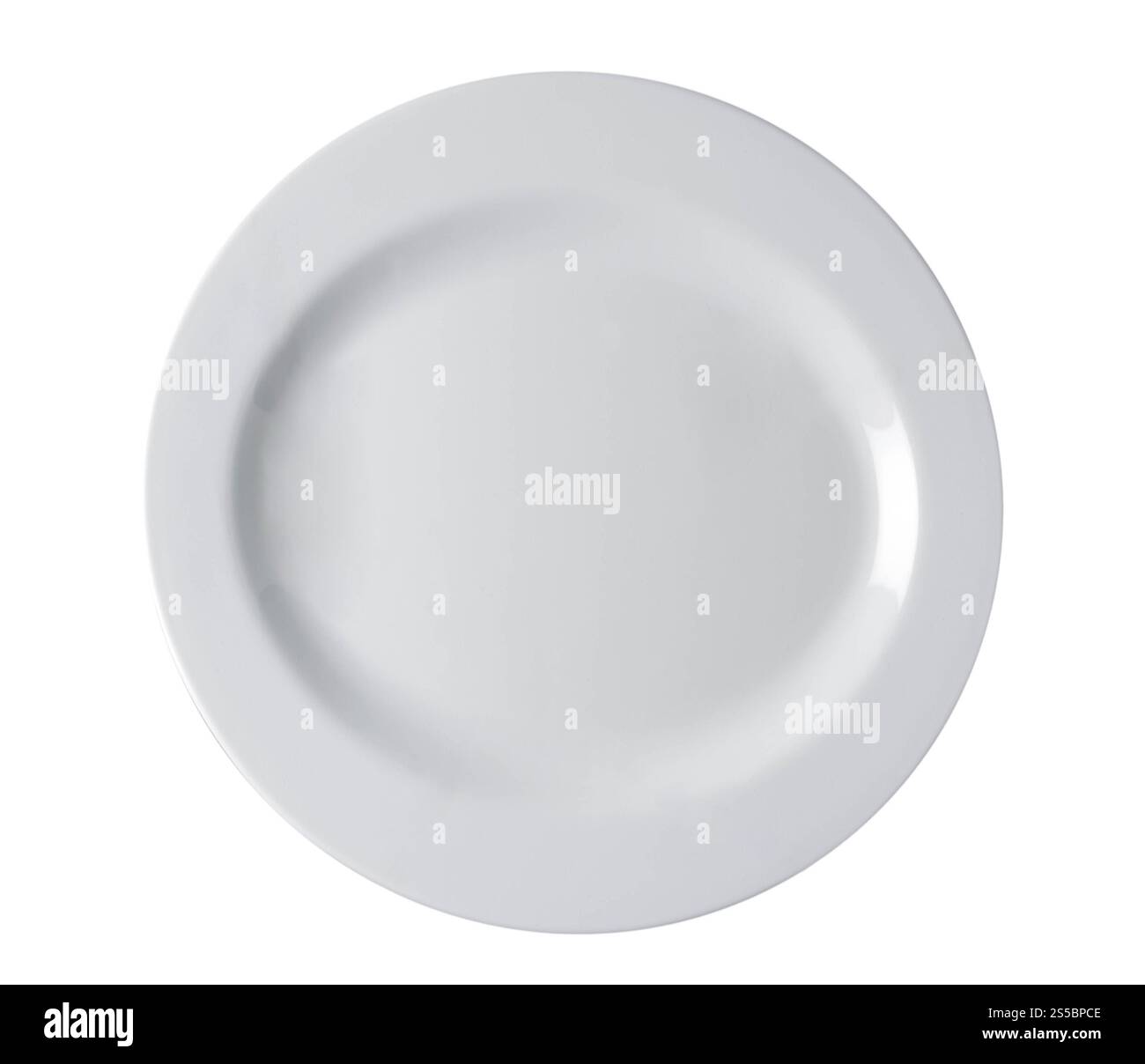 shiny plate isolated on white with clipping path included . shiny plate ...