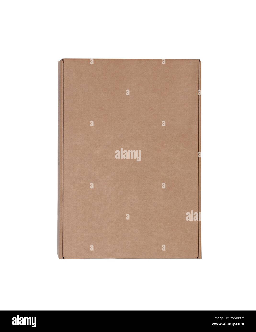 Cardboard box front side with isolated on white . Cardboard box Stock ...