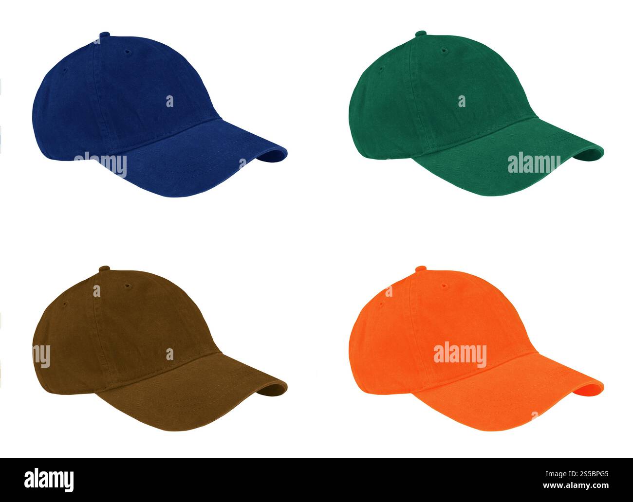 Four caps isolated on white. Four caps Stock Photo - Alamy