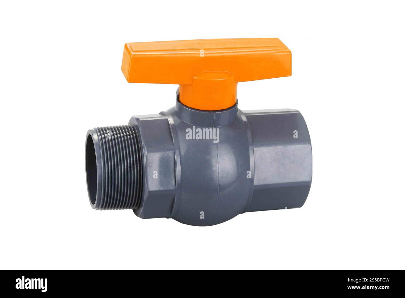 orange plastic faucet isolated on white background. orange plastic ...