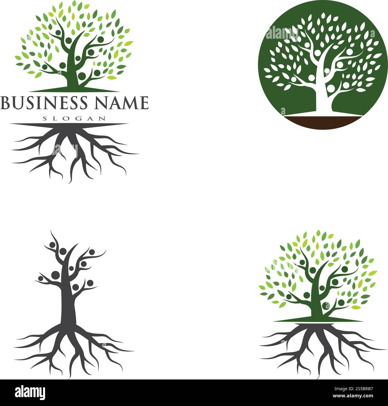 family tree logo template vector illustration Stock Vector Image & Art ...