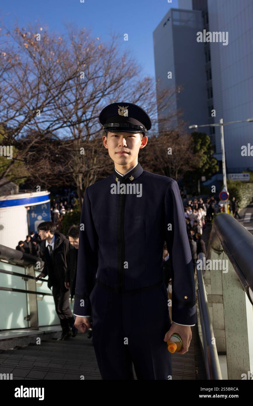 Coming of Age Ceremony participant poses for a portrait in Shin-Yokohama. Seijin-no Hi, (Coming ...
