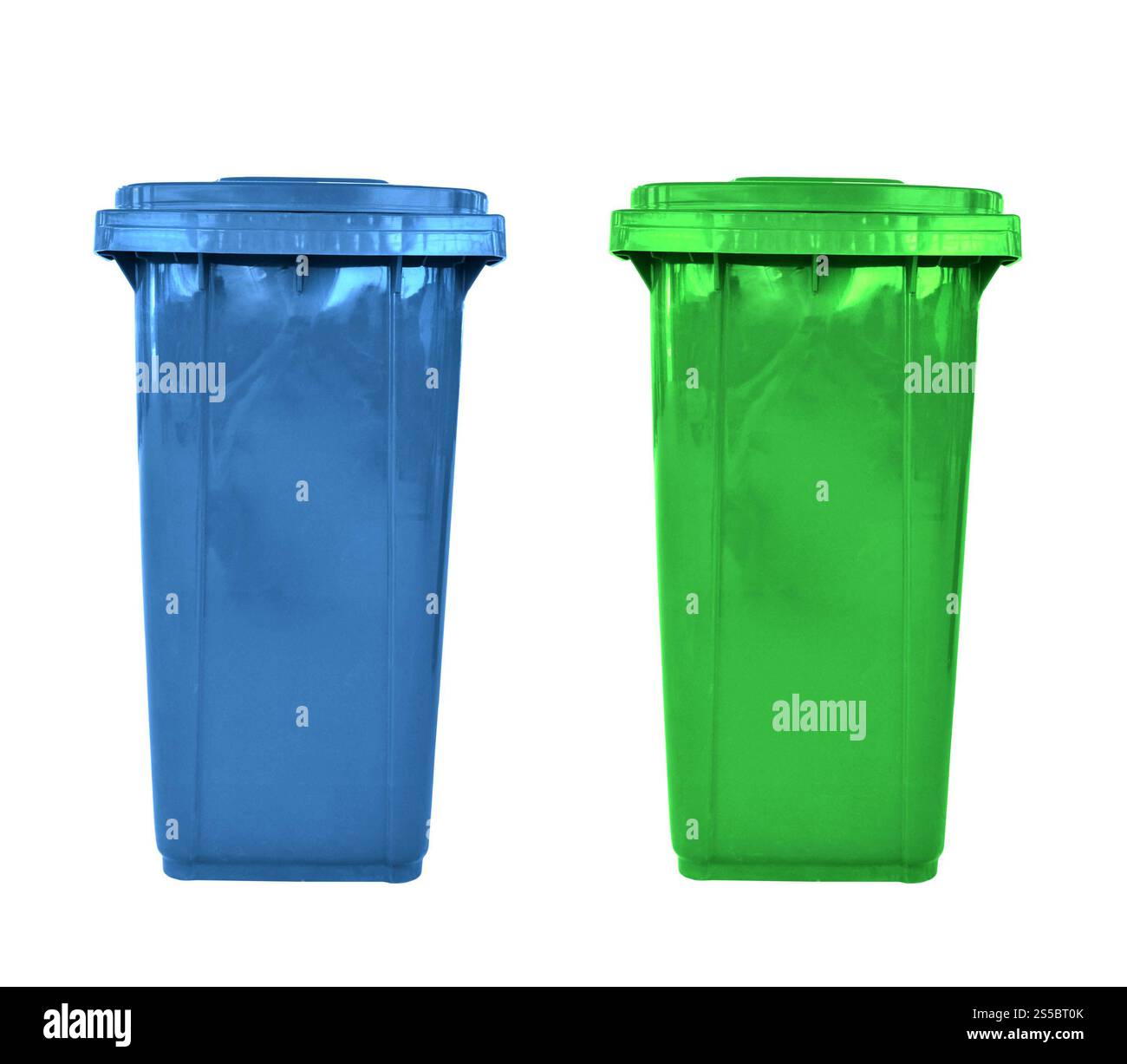 plastic garbage bins isolated on white background. plastic garbage bins ...