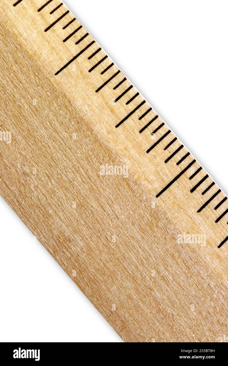 wood rule isolated on white background. wood rule Stock Photo - Alamy