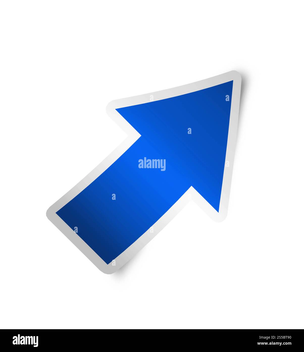 Right arrow icon blue isolated on white background. Right arrow icon ...