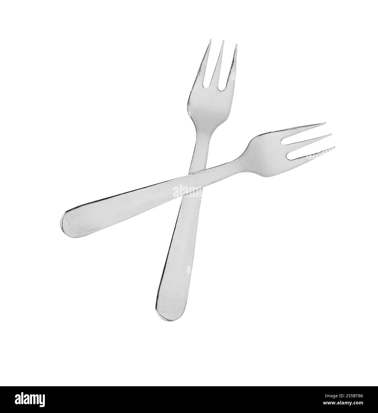 two kitchen forks isolated on white background. two kitchen forks ...