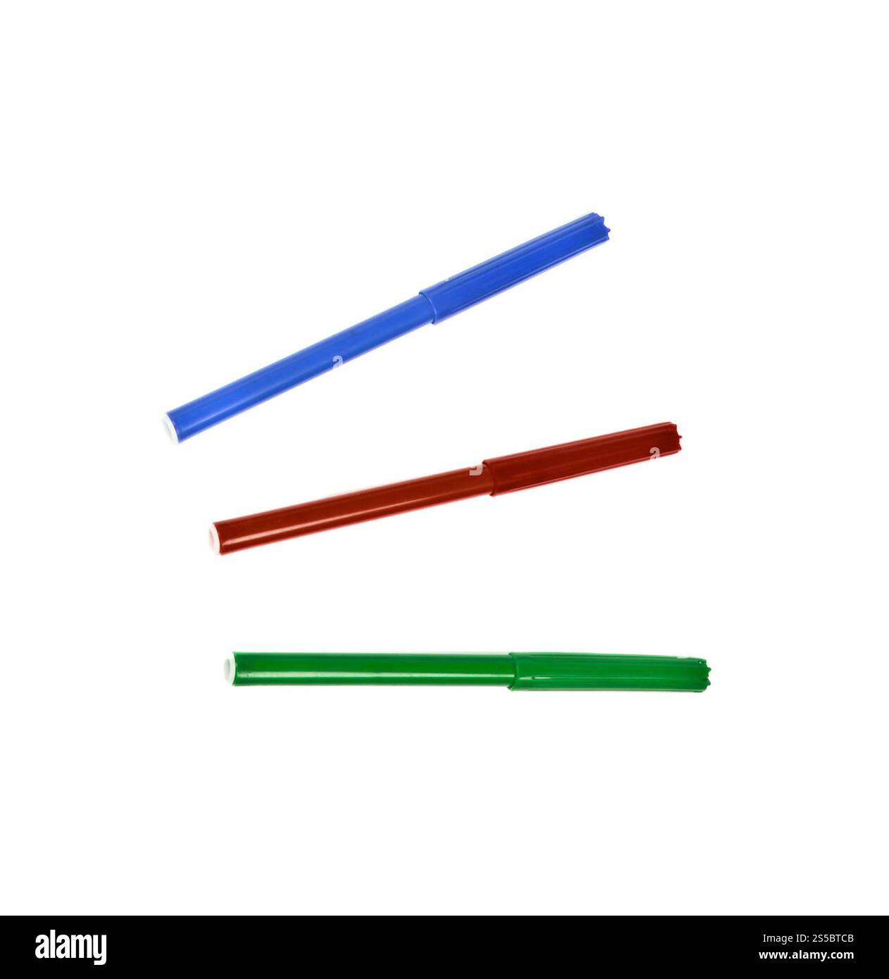 Colored markers isolated on a white background. Colored markers ...