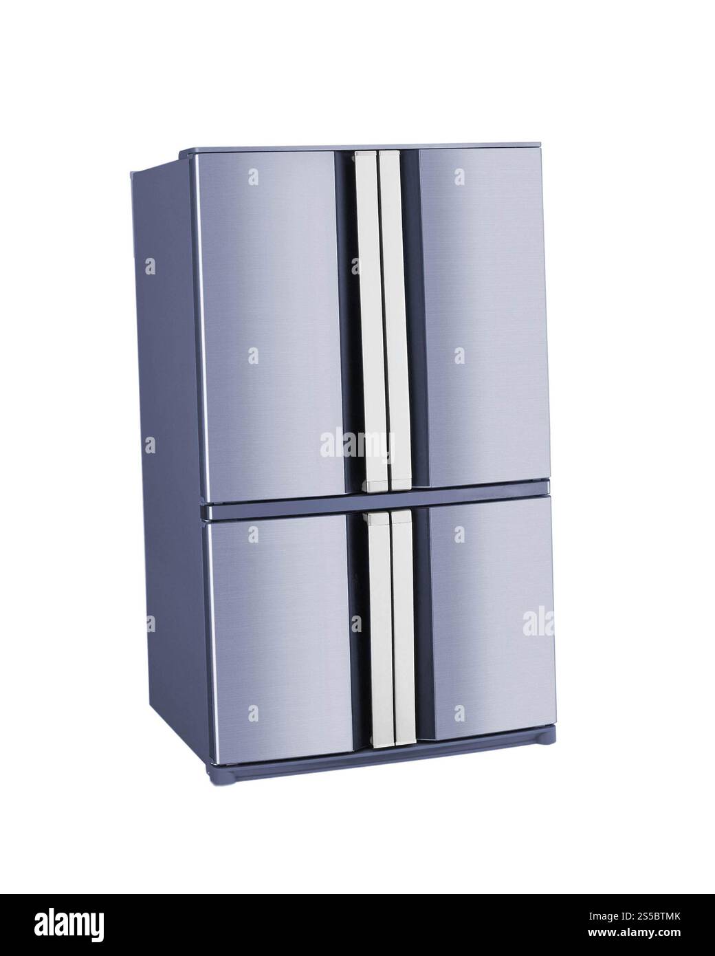Modern refrigerator isolated on a white background. Modern refrigerator ...