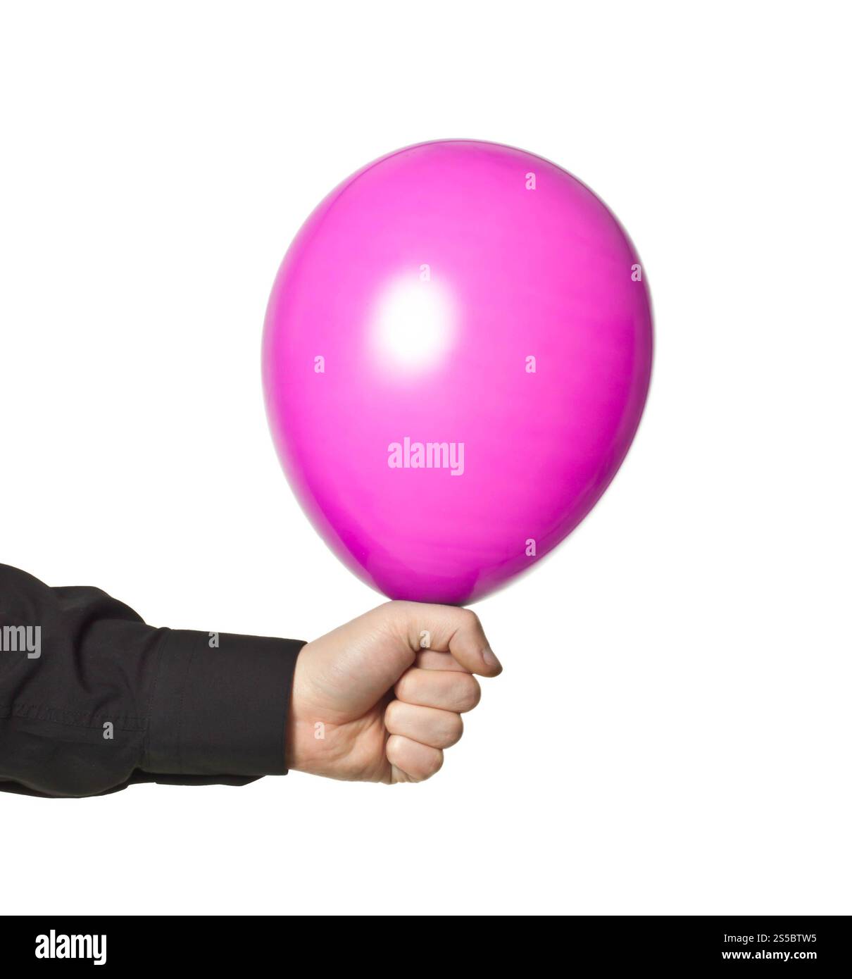 hand holding baloonn isolated on white background. hand holding baloonn ...