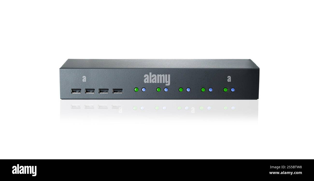 Wireless router isolated on white background Stock Photo - Alamy