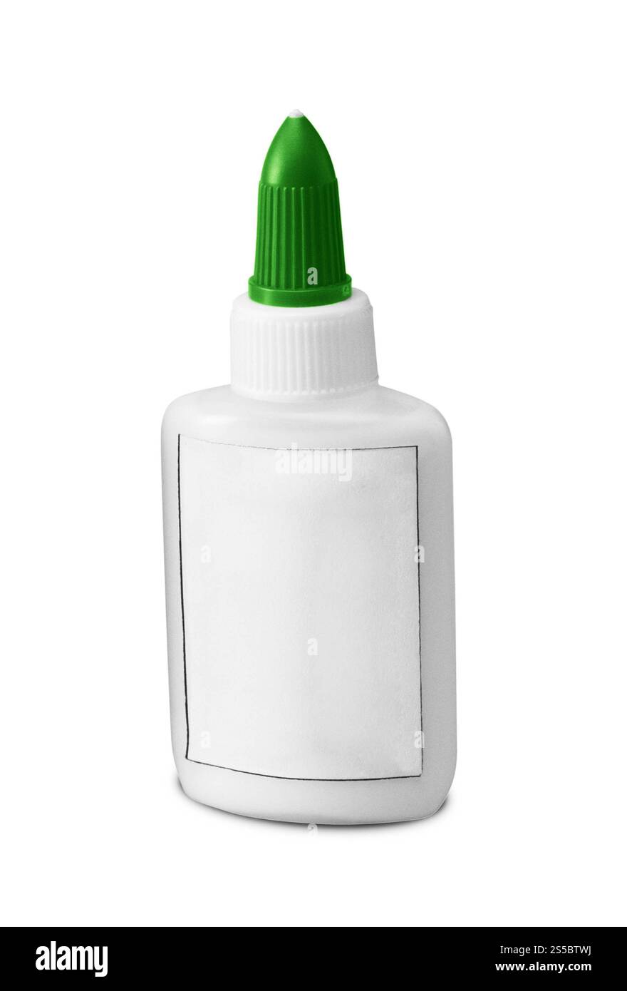 White glue container isolated on a white background. White glue ...
