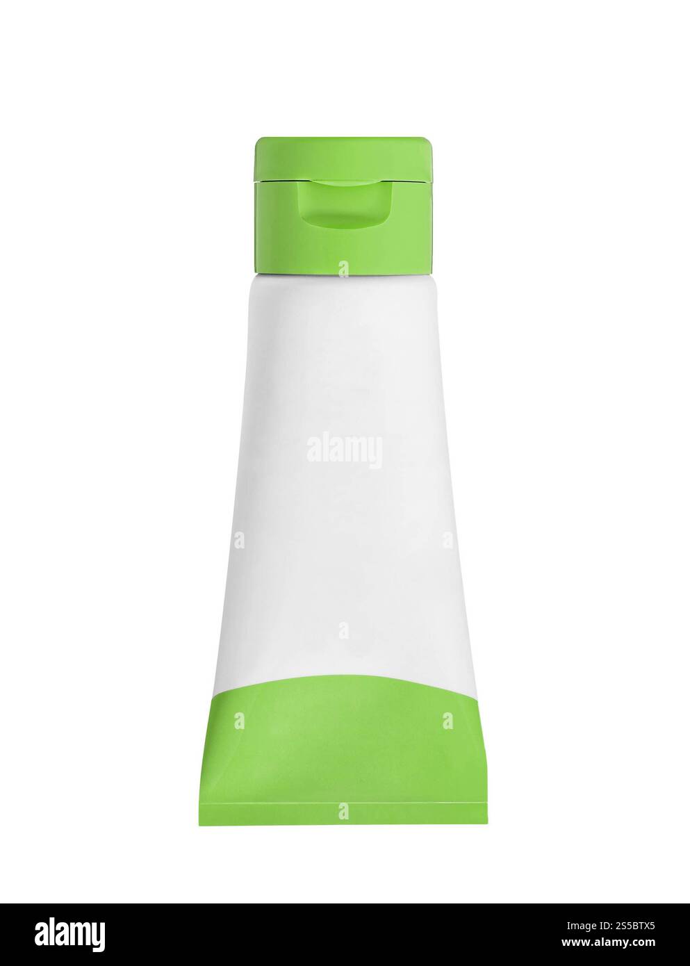 Green tube isolated on white background. Green tube Stock Photo - Alamy