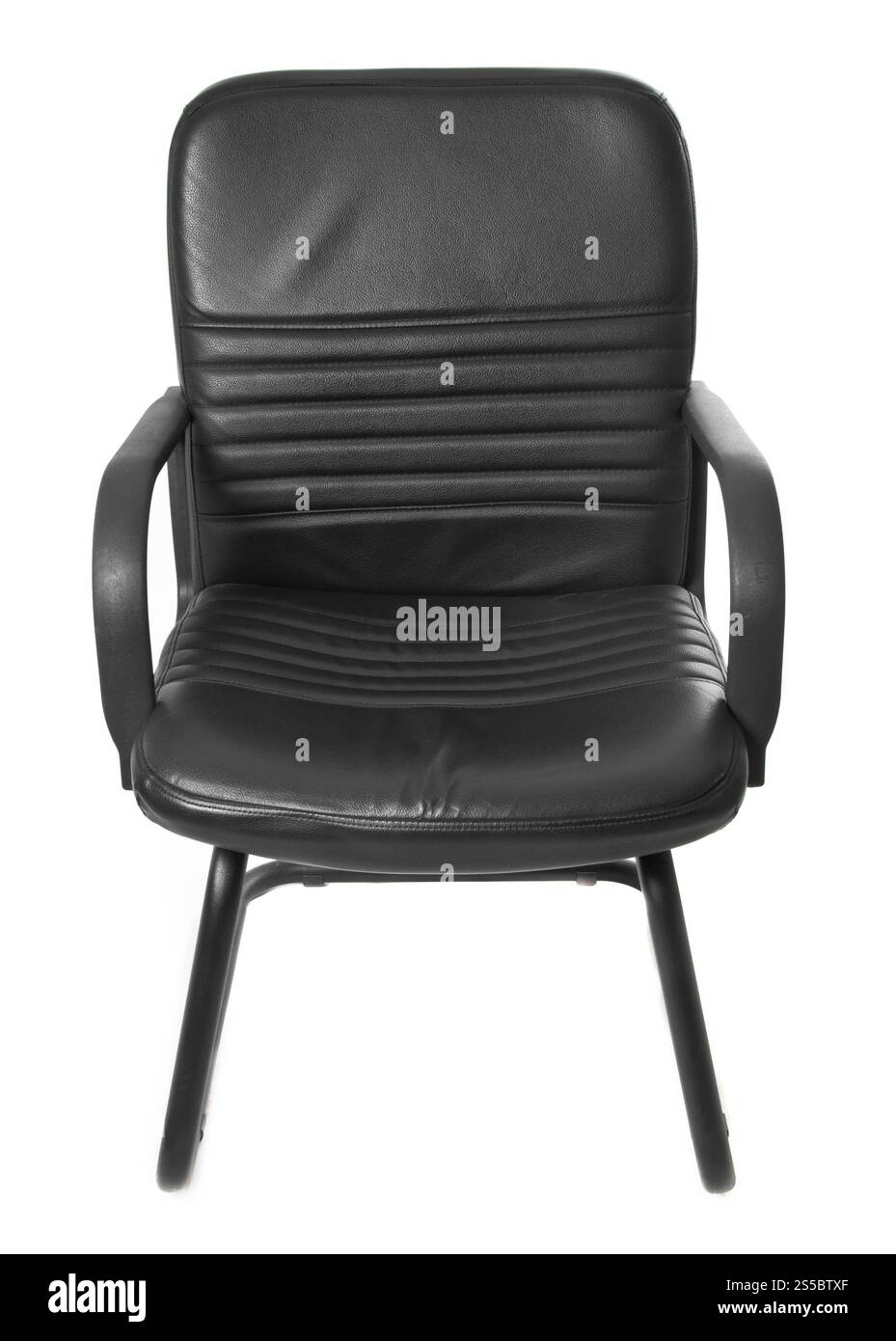 black office boss chair isolated on white background. black office boss ...