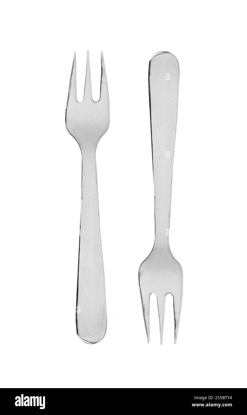 two forks isolated on white background. two forks Stock Photo - Alamy