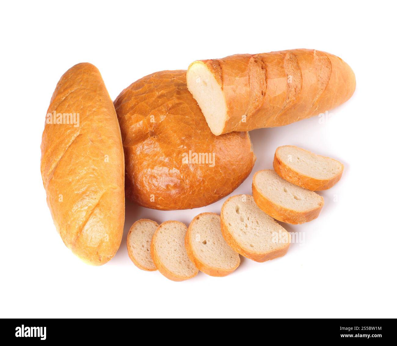 fresh sliced bread isolated on white background. fresh sliced bread ...