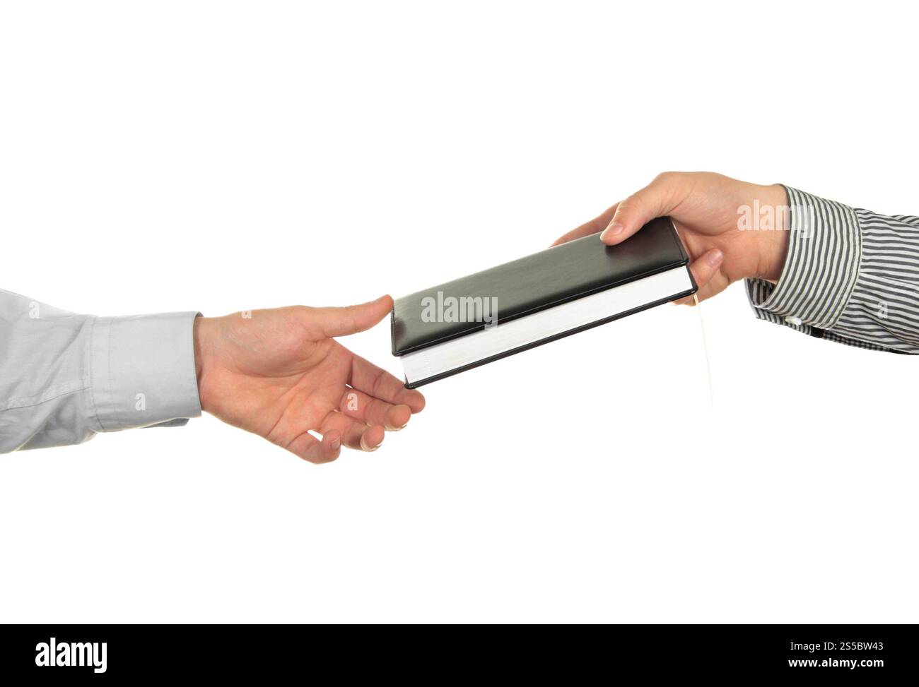 Hand holding a book isolated on white background. Hand holding a book ...