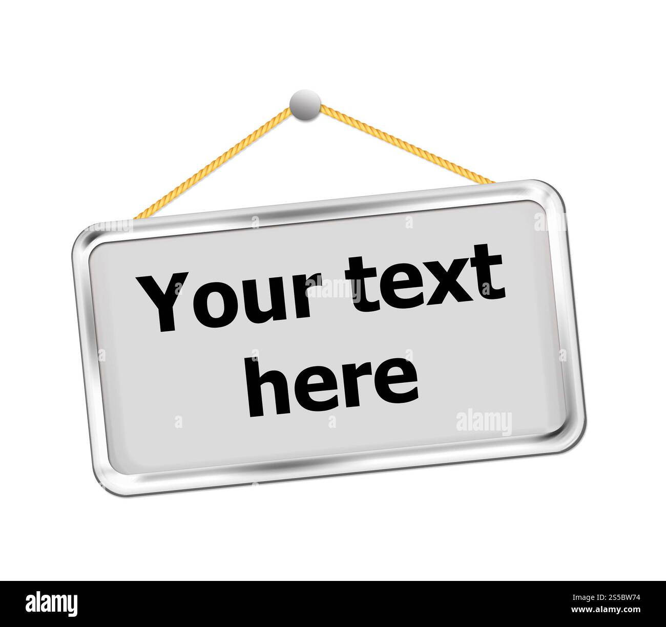 metal sign, easy to add your text isolated on white background. metal ...