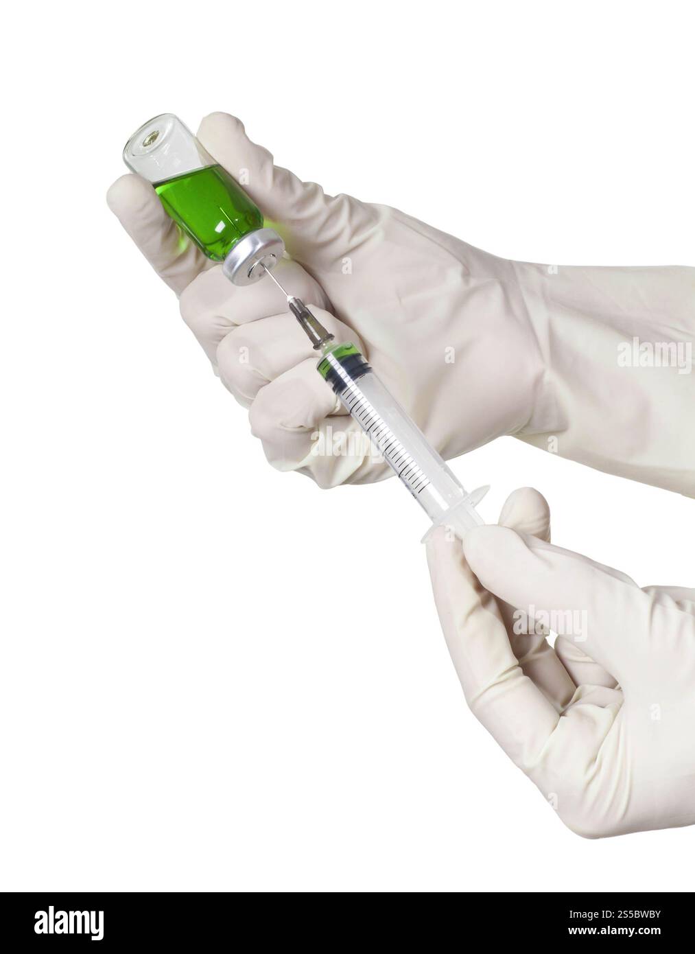 Hand holding syringe isolated on white background. Hand holding syringe ...