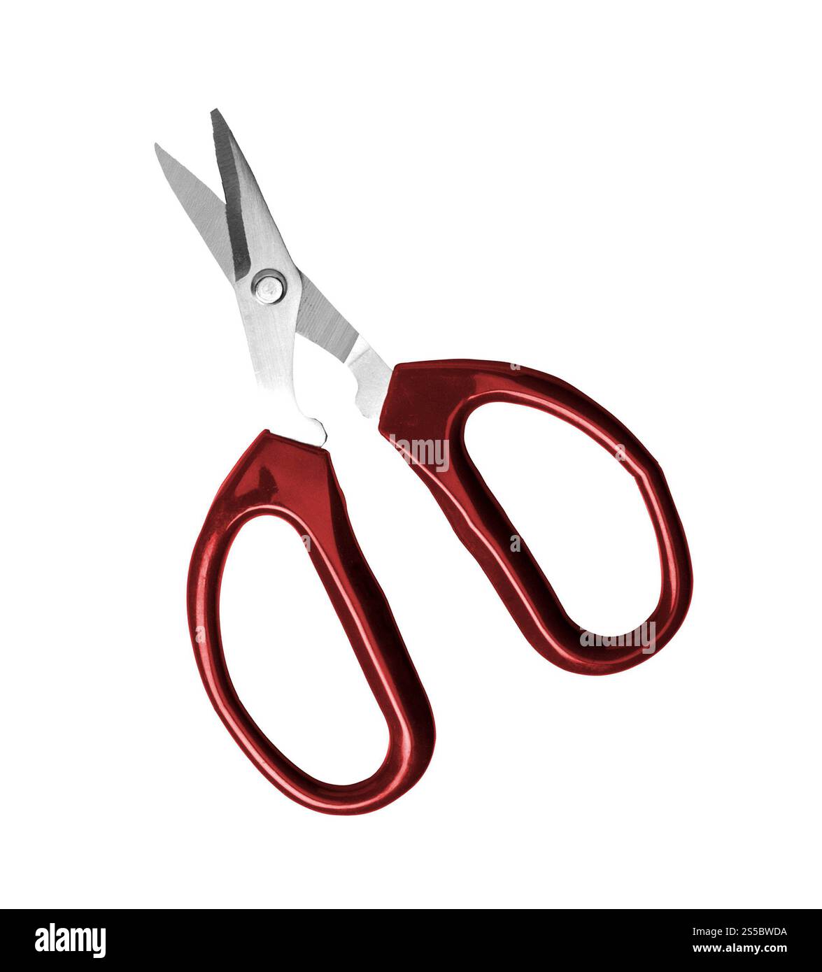 Red scissors isolated on a white background. Red scissors isolated ...