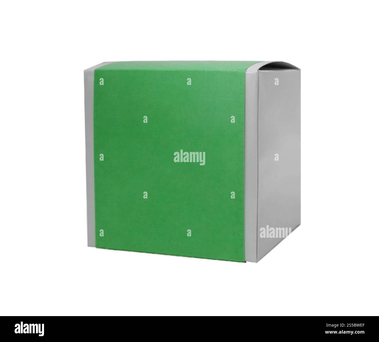green box isolated on white background. green box Stock Photo - Alamy