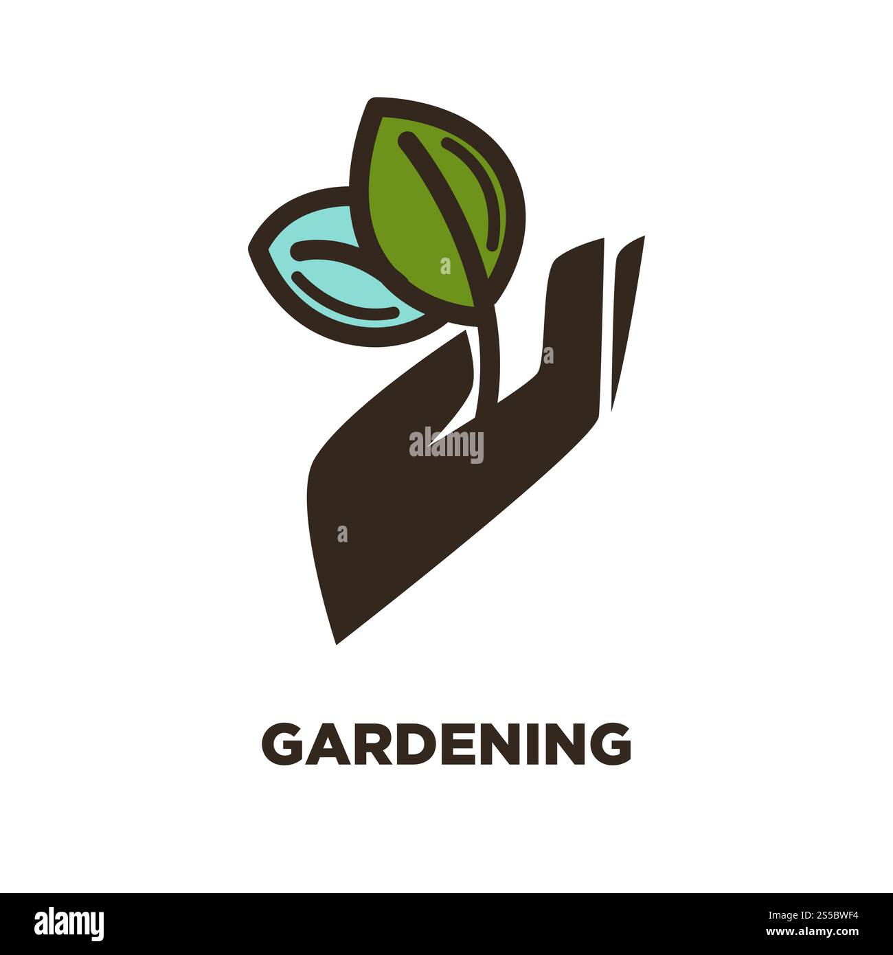 Gardening logo icon template for farmer garden service and gardener ...