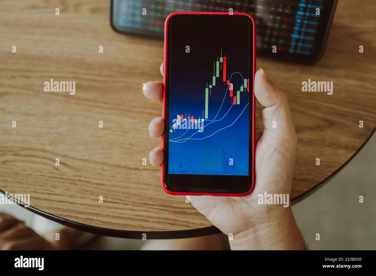 Person looking at financial banking app hi-res stock photography and ...