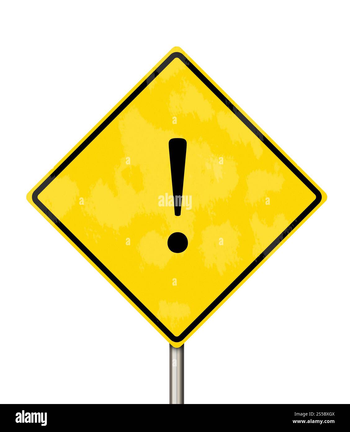 yellow road sign isolated on white background. yellow road sign Stock ...