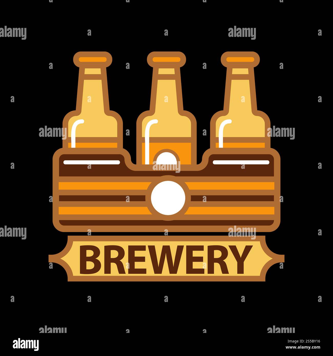 Beer vector logo template for brewery bar or pub, beerhouse sign or ...