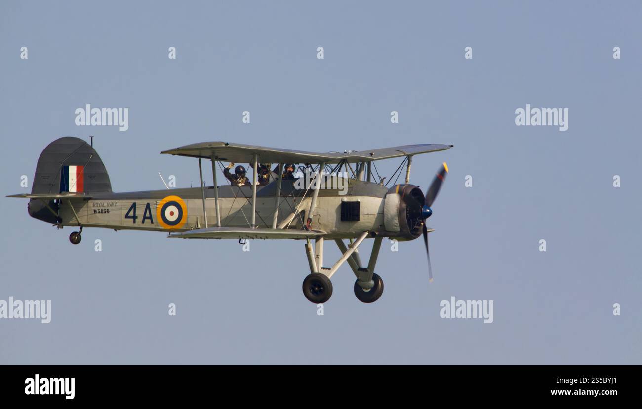 Fairey Swordfish MK 1, biplane, in flight Stock Photo - Alamy