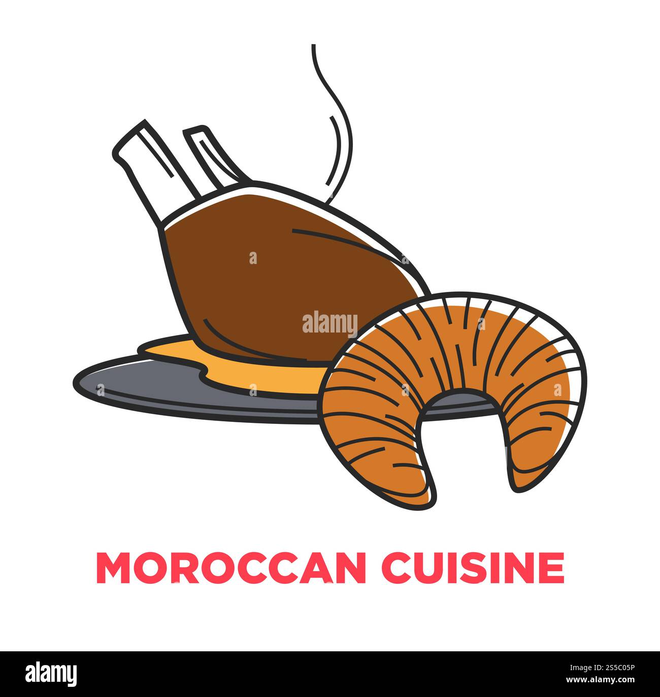 Traditional moroccan bread Stock Vector Images - Alamy