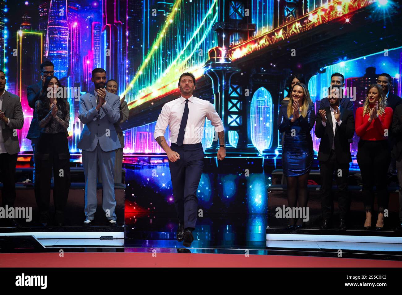 Napoli, Italia. 13th Jan, 2025. Riprese del programma televisivo STEP ...