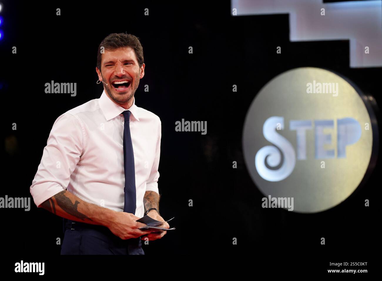 Napoli, Italia. 13th Jan, 2025. Riprese del programma televisivo STEP ...