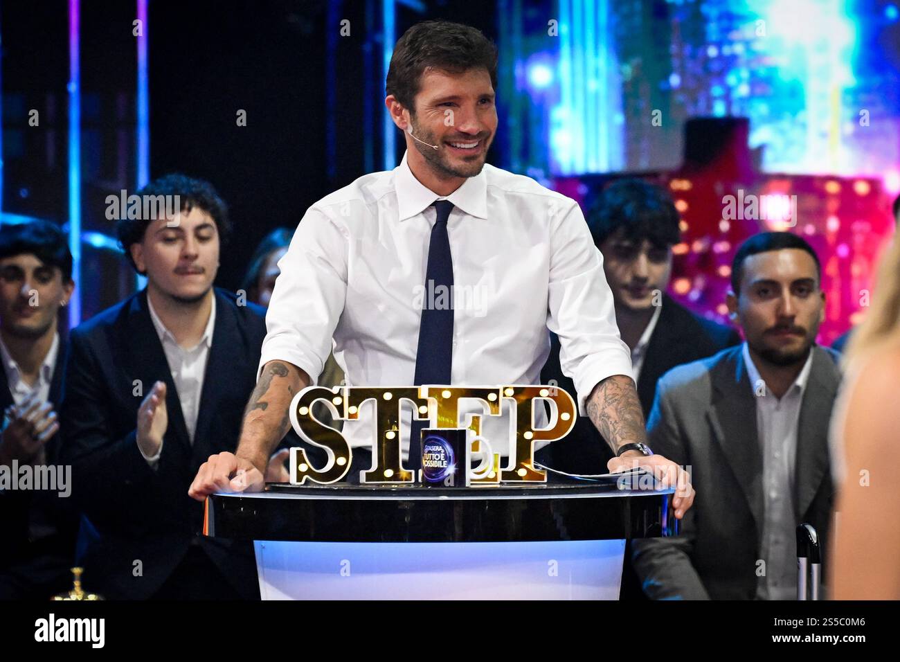 Napoli, Italia. 13th Jan, 2025. Riprese del programma televisivo STEP ...