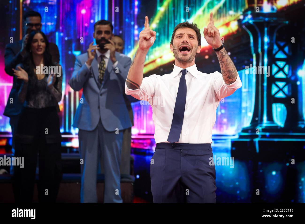 Napoli, Italia. 13th Jan, 2025. Riprese del programma televisivo STEP ...