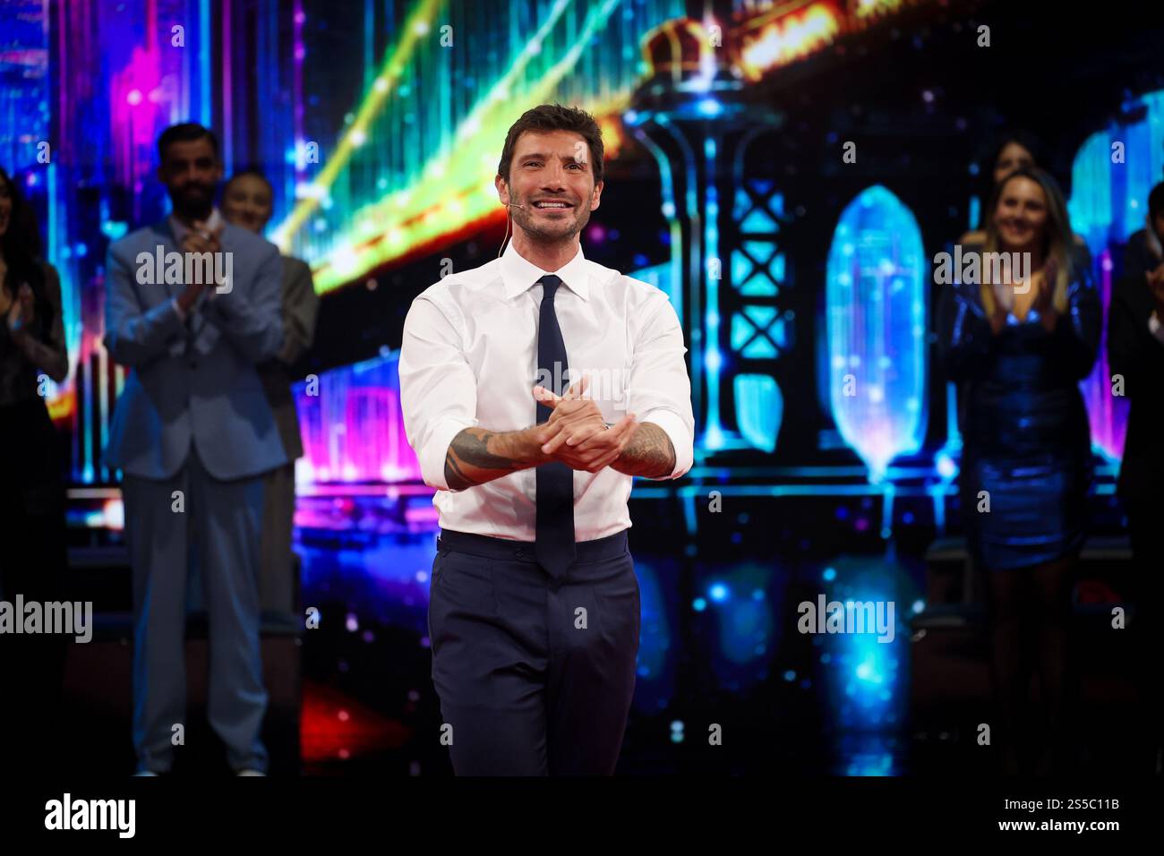 Napoli, Italia. 13th Jan, 2025. Riprese del programma televisivo STEP ...