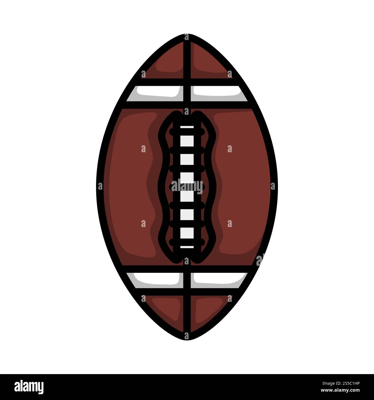 American Football Icon. Editable Bold Outline With Color Fill Design ...