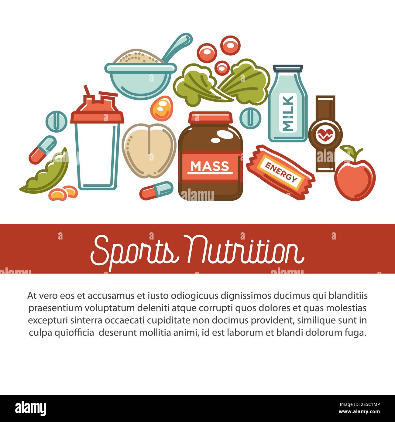 Healthy eating poster Cut Out Stock Images & Pictures - Alamy