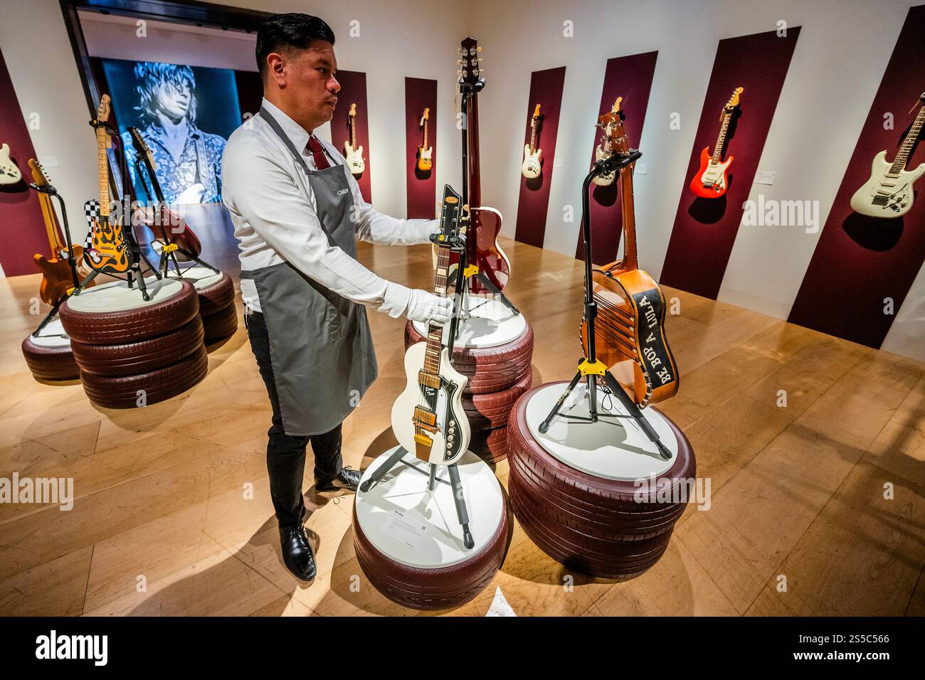 London, UK. 14th Jan, 2025. Jeff Beck: The Guitar Collection, at ...