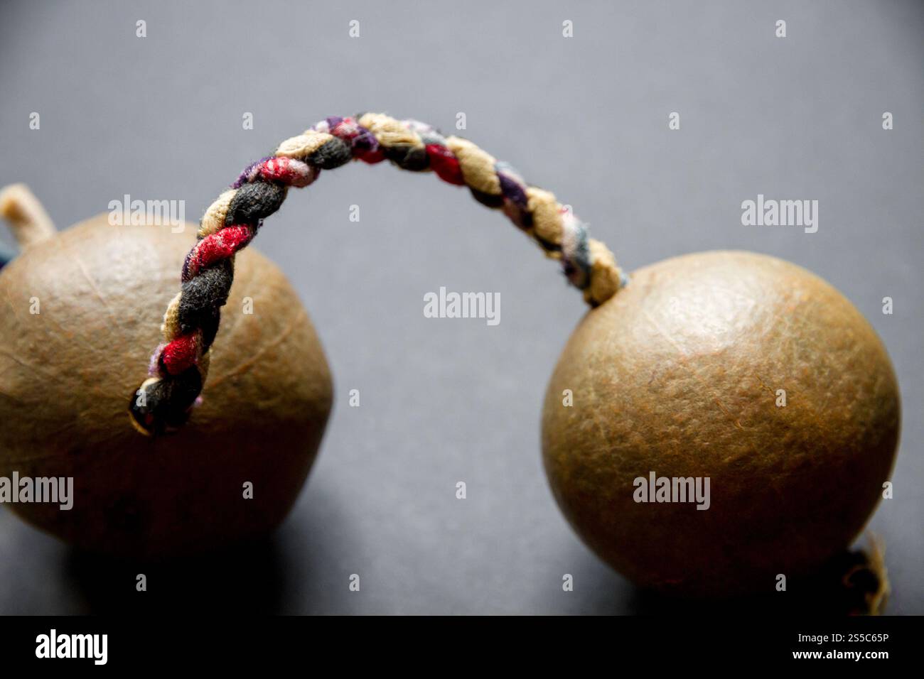 Traditional thelevi gourg, or aslatua, kass on black background ...