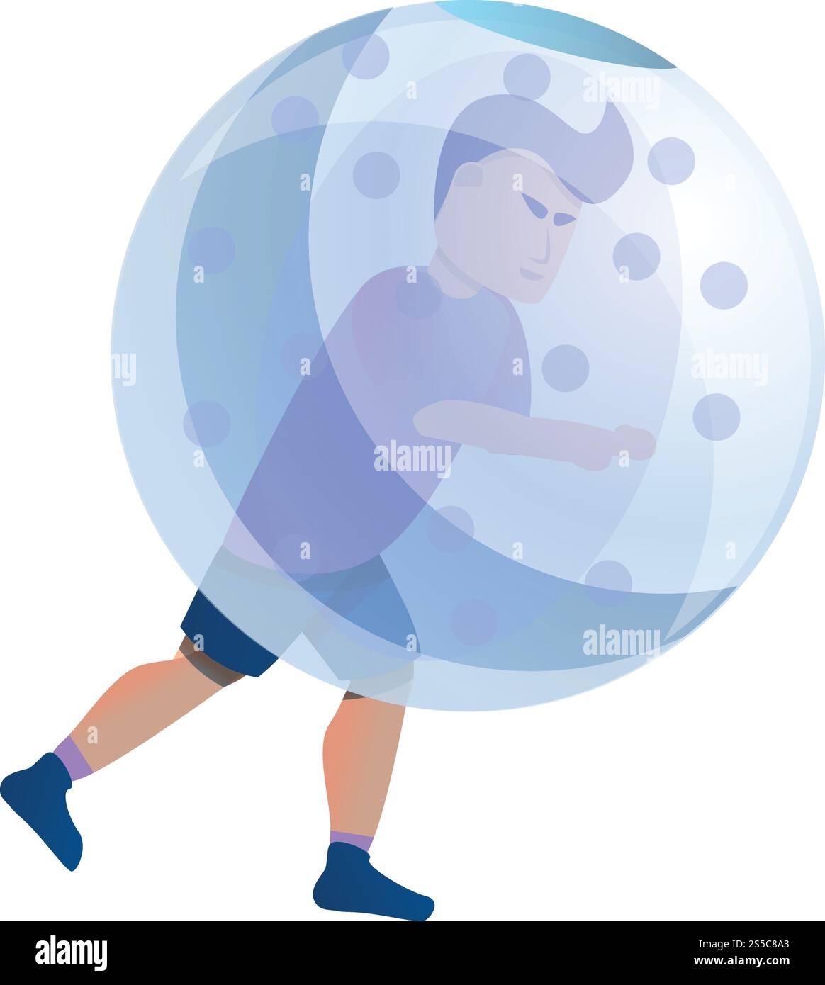 Zorb soccer player icon. Cartoon of zorb soccer player vector icon for ...