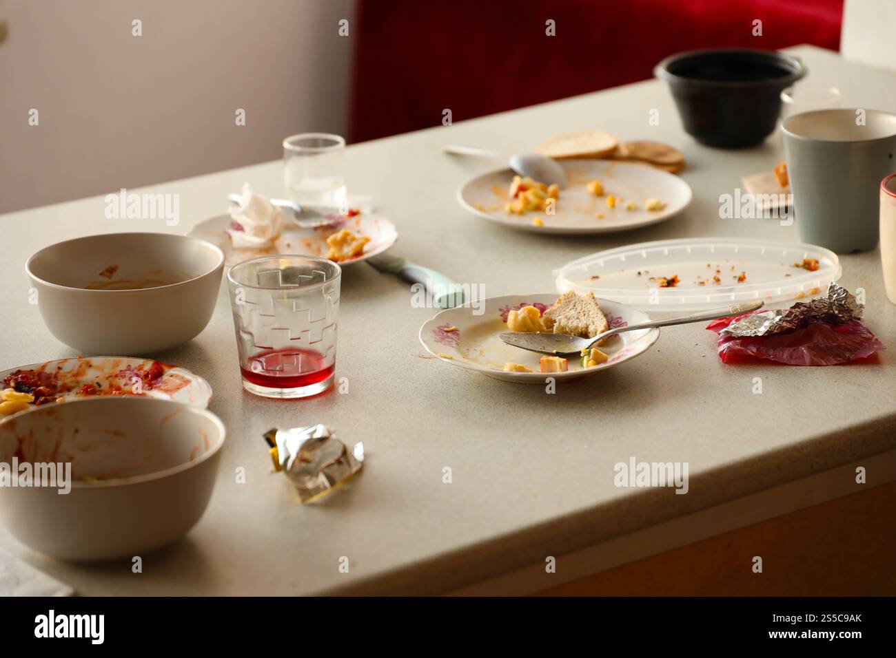 Square brick block wall background and texture. Painted in blue Stock ...