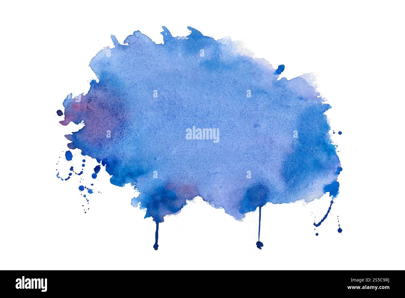 blue watercolor stain texture background design Stock Photo - Alamy