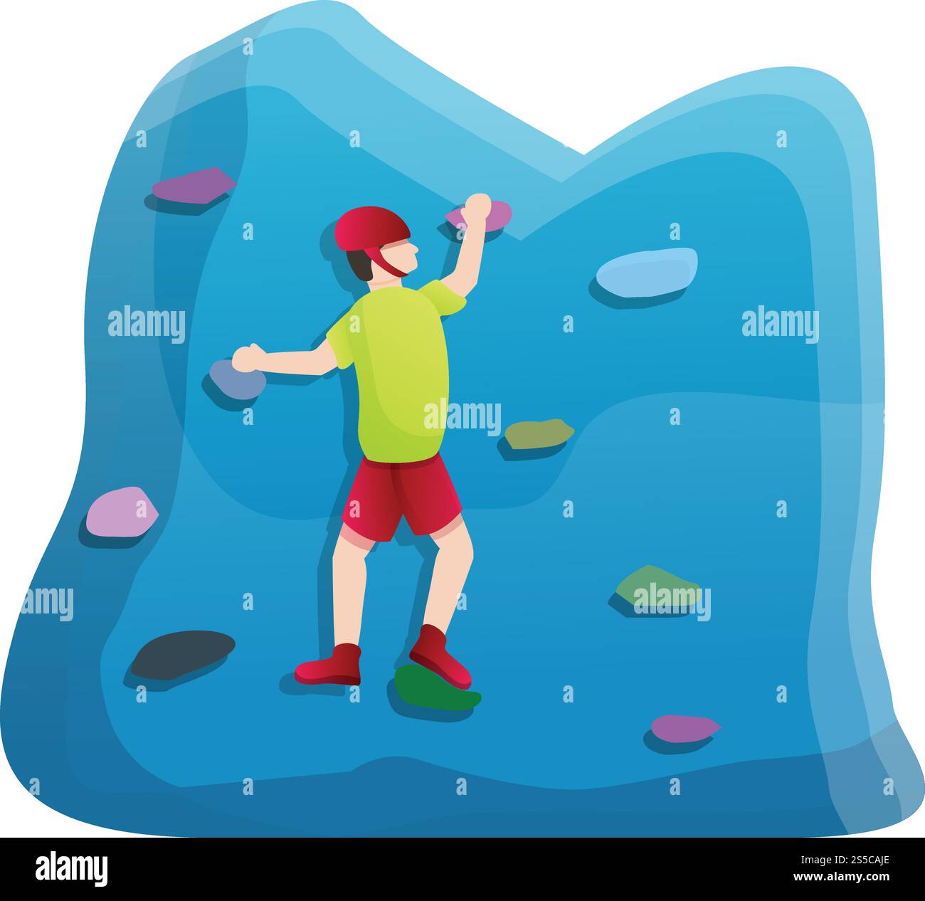 Workout wall climbing icon. Cartoon of workout wall climbing vector ...