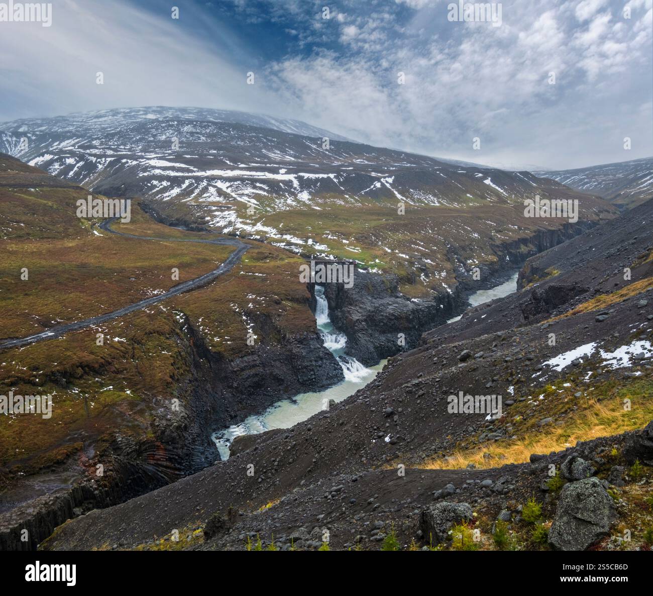 Autumn picturesque Studlagil canyon is a ravine in Jokuldalur, Eastern ...