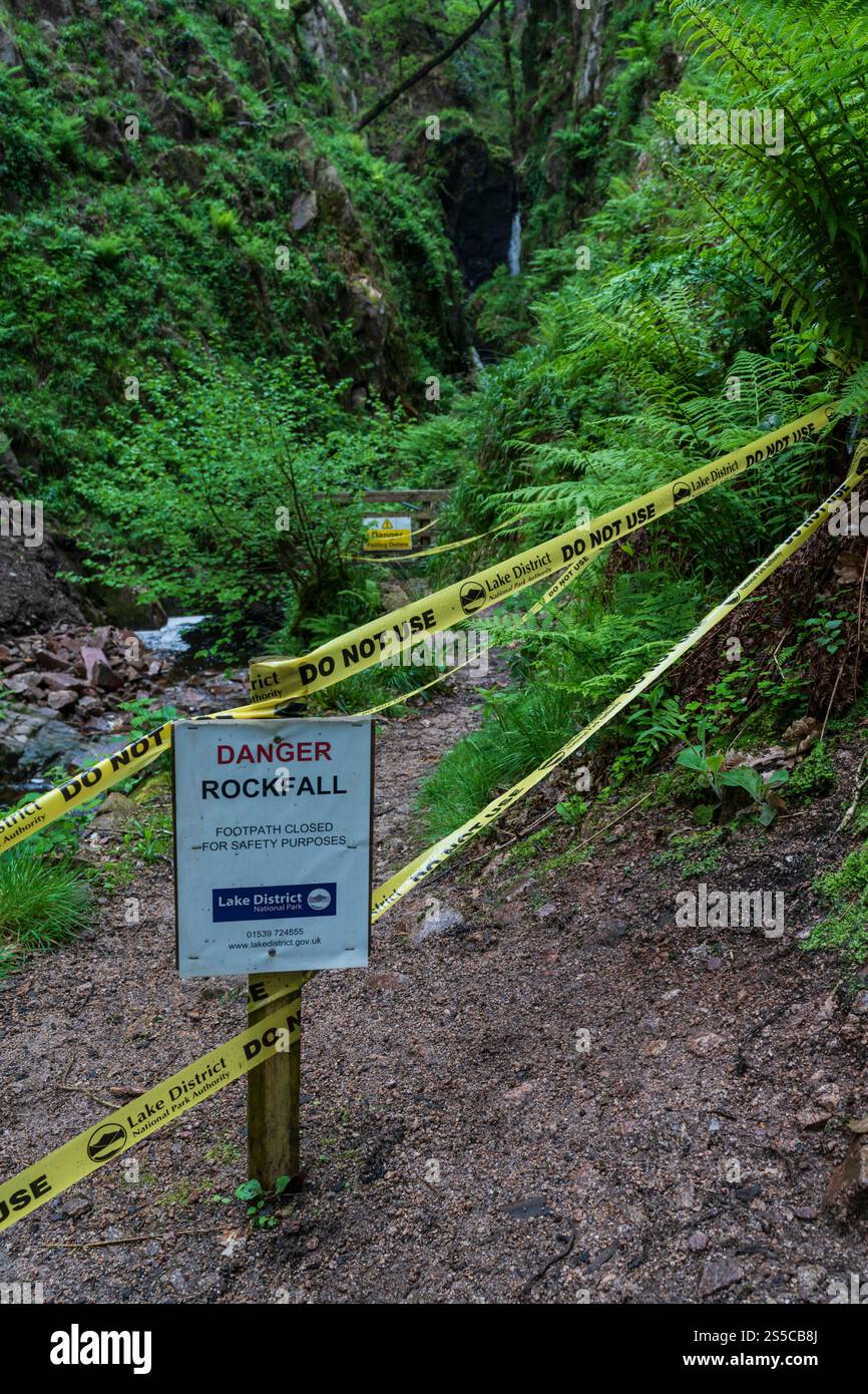 Stanley Ghyll, Eskdale, Cumbria Lake District UK - steep wooded ravine ...