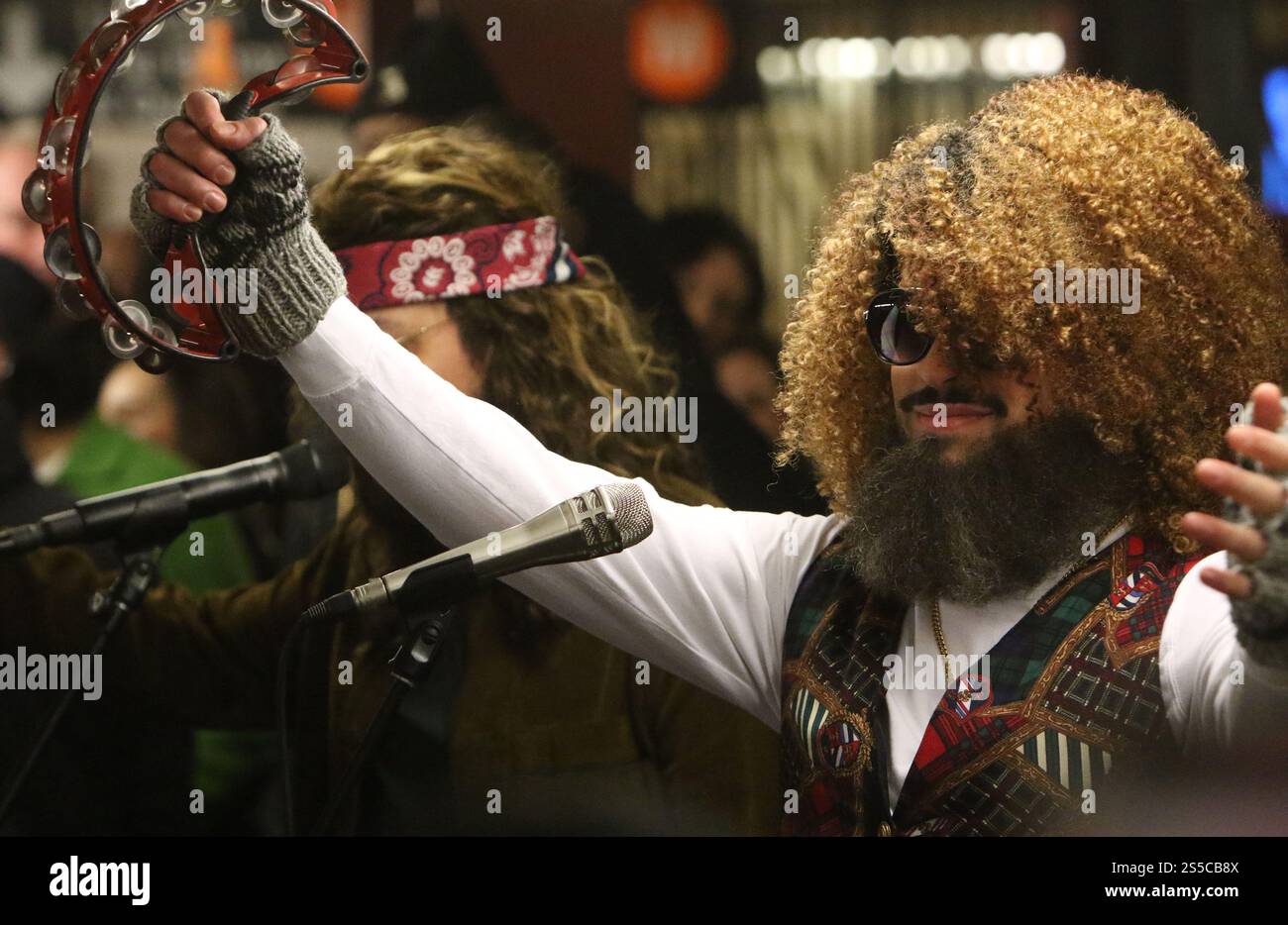 New York, NY, USA. 13th Jan, 2025. Bad Bunny and Jimmy Fallon perform ...